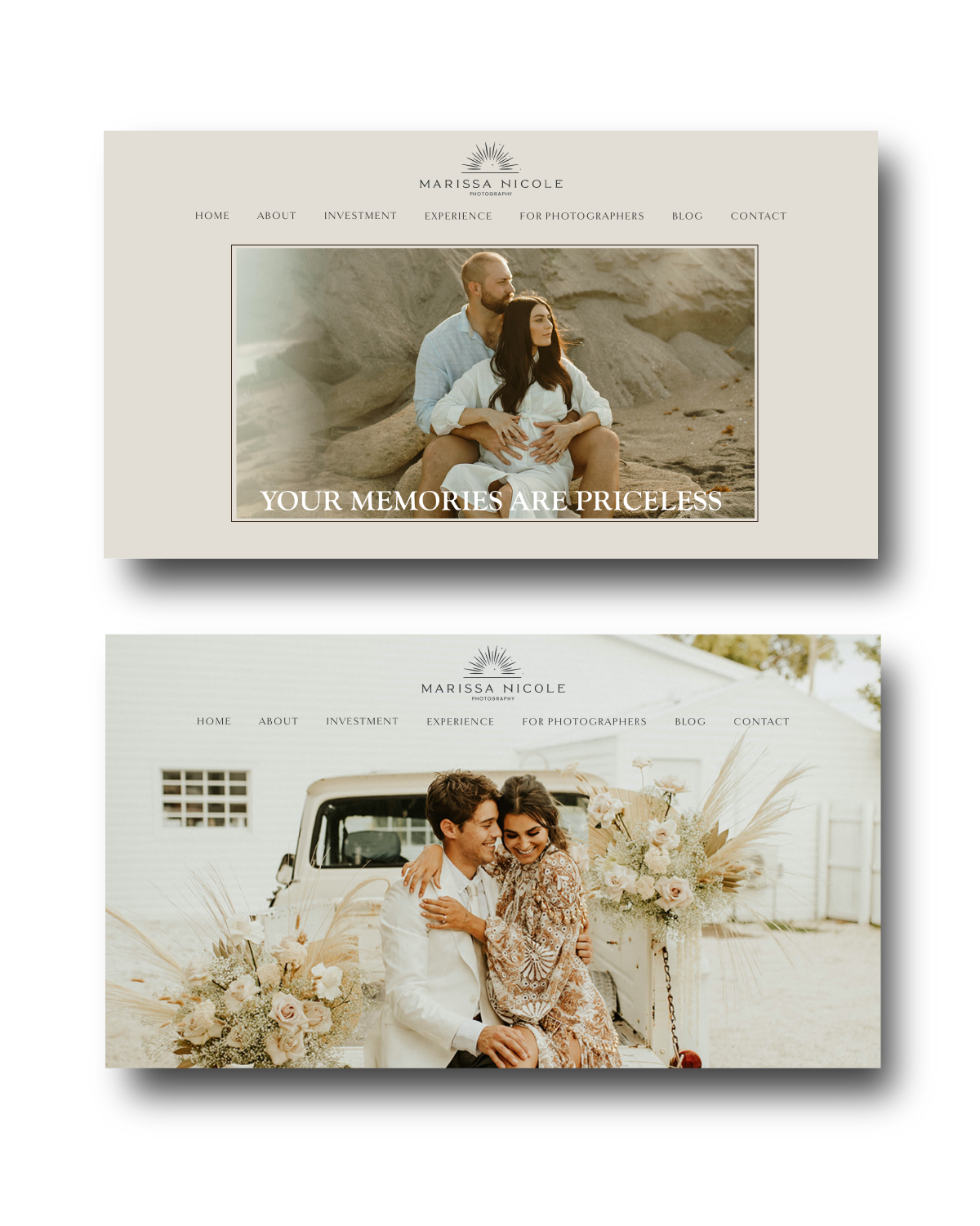 Marissa Nicole Photography Boho Branding + Website Design - Studio Atelier