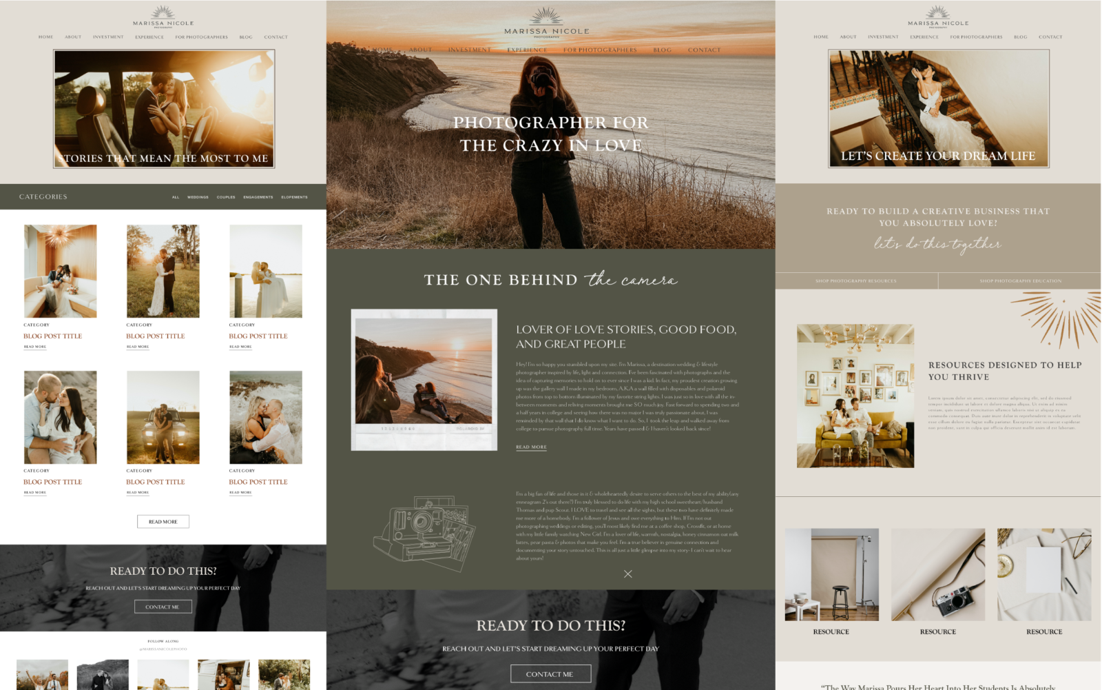 Marissa Nicole Photography Boho Branding + Website Design - Studio Atelier